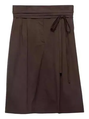 Prada Poplin Wrap Skirt - Brown