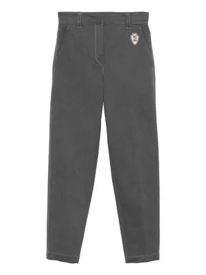 BRUNELLO CUCINELLI Embroidered-Logo Cropped Trousers