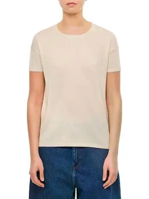 HIRA Crew-neck T-shirt - Neutrals
