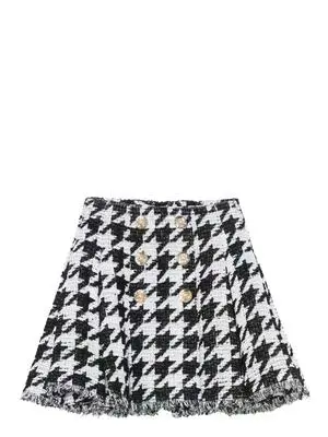 BALMAIN A-Line Tweed Skirt