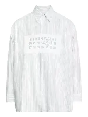 MAISON MARGIELA Striped Button-up Shirt - White