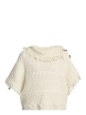 Isabel Marant Étoile Blanche Fringe Cable-knit Sweater - Ecru