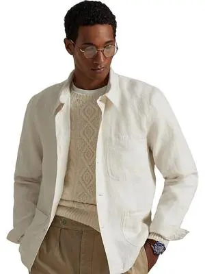 Ralph Lauren Linen Utility Jacket - Antique Cream
