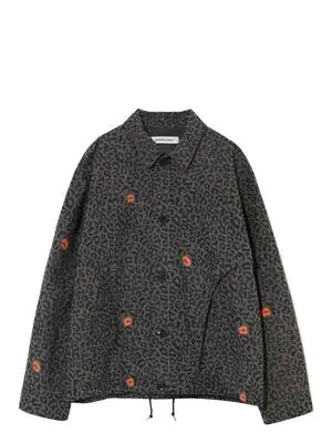 Undercover Leopard-print Jacket - Grey