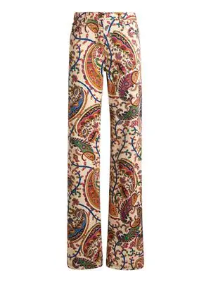 Etro Stretch Mid-rise Bootcut Jeans - Print