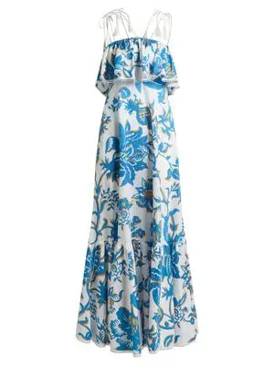Etro Cotton-Blend Maxi Dress Print