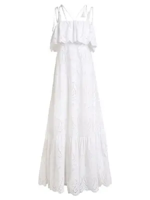 Etro Cotton-Blend Maxi Dress White
