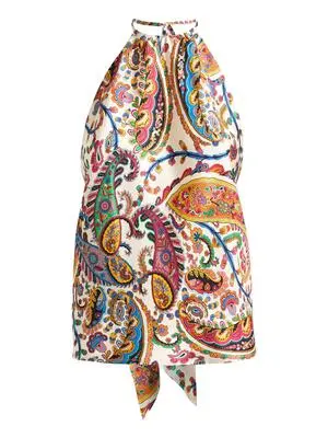 Etro Silk Handkerchief Top - Print