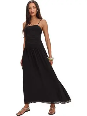 REFORMATION Rudy Midi Dress Black