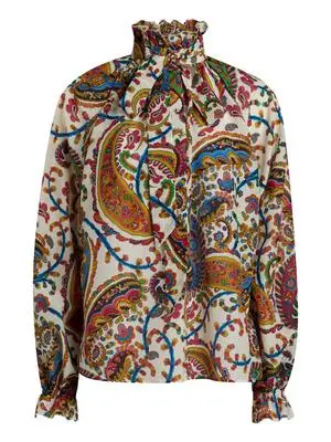 Etro Scarf-detailed Blouse - Print