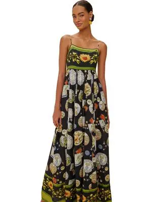 Farm Rio Black Trip Souvenir Maxi Dress - Trip Souvenir Black
