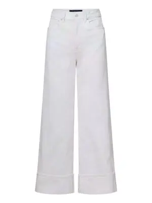 Veronica Beard Taylor Wide-leg Jeans - White