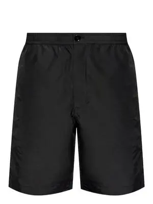 Theory Drawstring Cotton Shorts - Black
