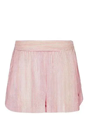 Stella McCartney Striped Silk Shorts - Pink