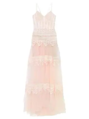 SAIID KOBEISY Lace Maxi Dress - Pink
