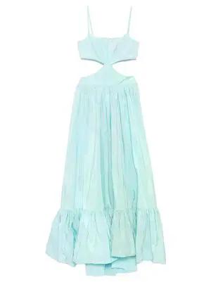 SAIID KOBEISY Taffeta Midi Dress - Blue