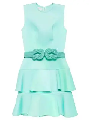 SAIID KOBEISY Ruffled Mini Dress - Green