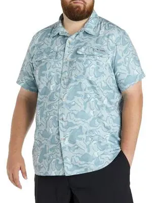 Columbia Big & Tall Pfg Uncharted Sport Shirt - Crushed Blue