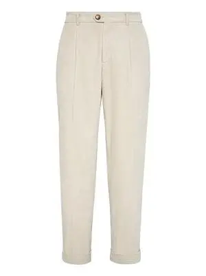 Brunello Cucinelli Garment-Dyed Corduroy Trousers Panama