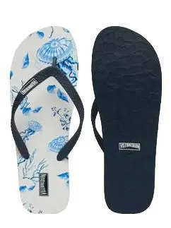 Vilebrequin Flip Flops Medusa And Shells - White