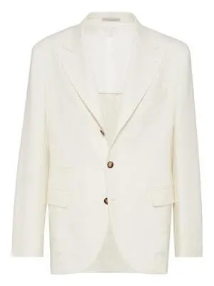 Brunello Cucinelli Blazer With Large Peak Lapel - Panama