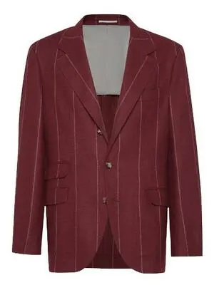 Brunello Cucinelli Deconstructed Cavallo Blazer - Purple-red