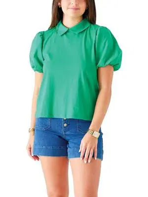 VOYAGEUR BY MERSEA Francie Collar Top - Spring Green