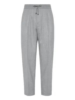 BRUNELLO CUCINELLI Virgin Wool Flannel Trousers