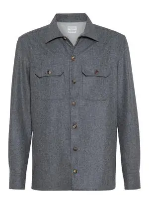 BRUNELLO CUCINELLI Virgin Wool Flannel Overshirt