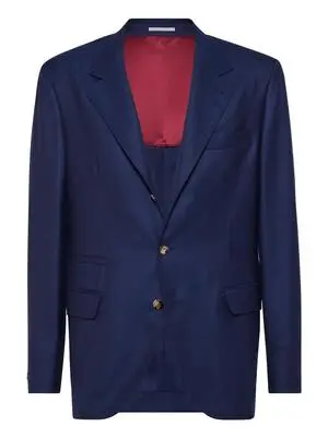 Brunello Cucinelli Twill Unconstructed Blazer - Avio Blue
