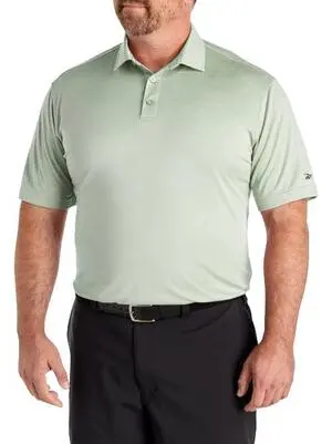REEBOK Big & Tall Performance Heather Polo Shirt - Dew