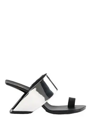 United Nude Loop Toe High Heel Sandals Mirror Silver Ii