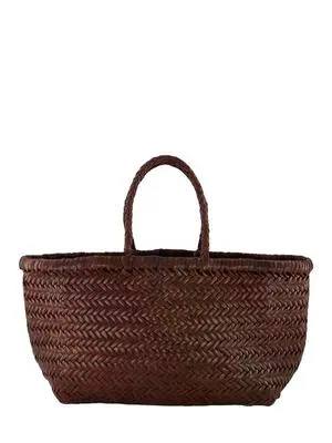 Dragon Diffusion Small Triple Jump Leather Handbag - Neutrals