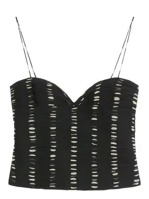 Valentino Garavani Silk Polka-dot Top - Black