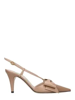 Valentino Garavani Leather Bowow 85 Pumps - Pink
