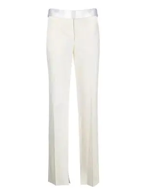 Stella McCartney Satin-waistband Detail Trousers - Neutrals