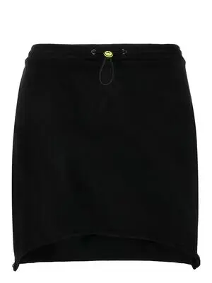 BARROW Drawstring-fastening Cotton Miniskirt - Black