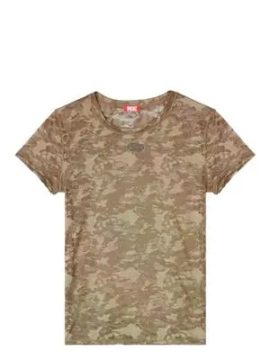 DIESEL Camouflage Print T-shirt - Neutrals