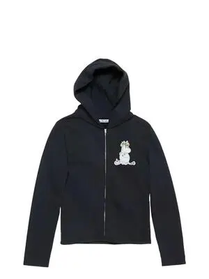 ACNE STUDIOS Zip-Up Hoodie With Embroidered Applique