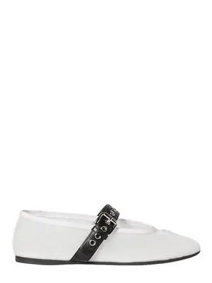 Miu Miu Mary Jane Flats - Bianco
