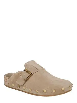 Veronica Beard Fern Studded Clogs - Sand Natural