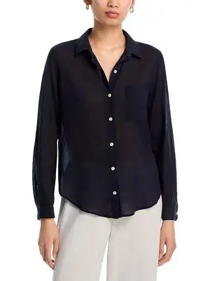 Bella Dahl Pocket Button-Down Shirt Black