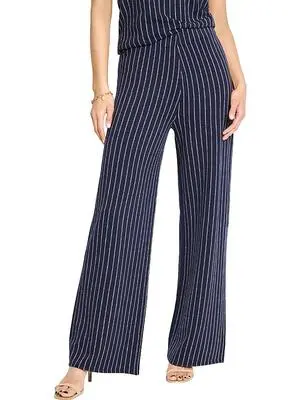 NIC+ZOE Striped Wide Leg Pants - Indigo Multi