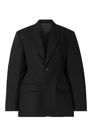 Wardrobe.NYC Contour Cotton-twill Blazer - Black