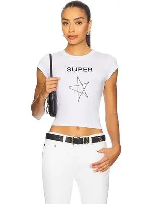 BELLA VENICE Star Graphic Tee - White