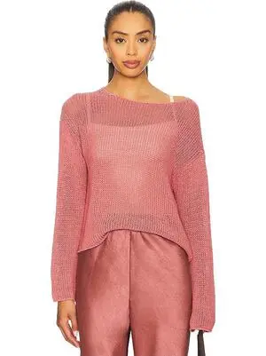 Vince Coated Cotton Pullover - Peony Wood
