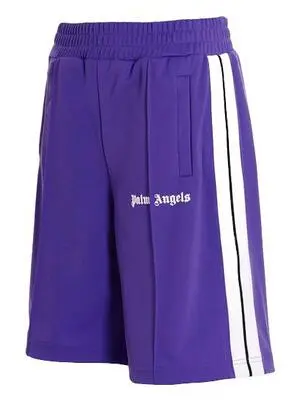 Palm Angels Classic Track Shorts - Purple/white