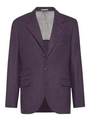 Brunello Cucinelli Blazer With Metal Buttons - Burgundy