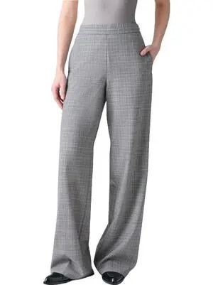 Akris Filibert Prince Of Wales Plaid Virgin Wool Pants - Black-terra