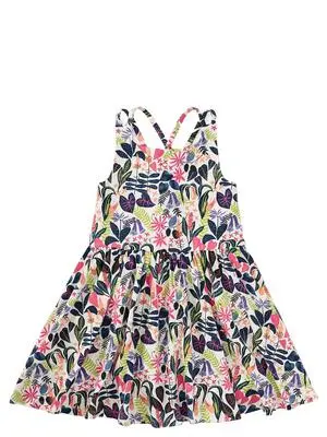 TEA COLLECTION Strappy Back Skirted Dress - Amazon Rainforest Floral